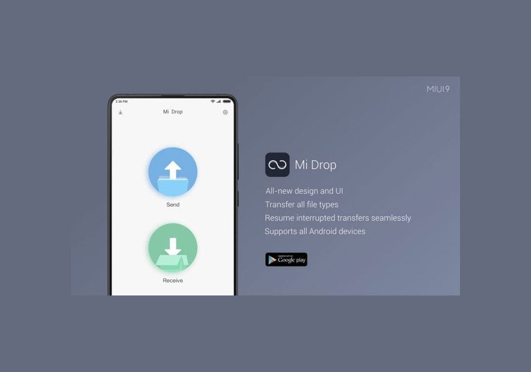 Xiaomi Mi Drop - Μεταφορά αρχείων μεταξύ τηλεφώνων Android